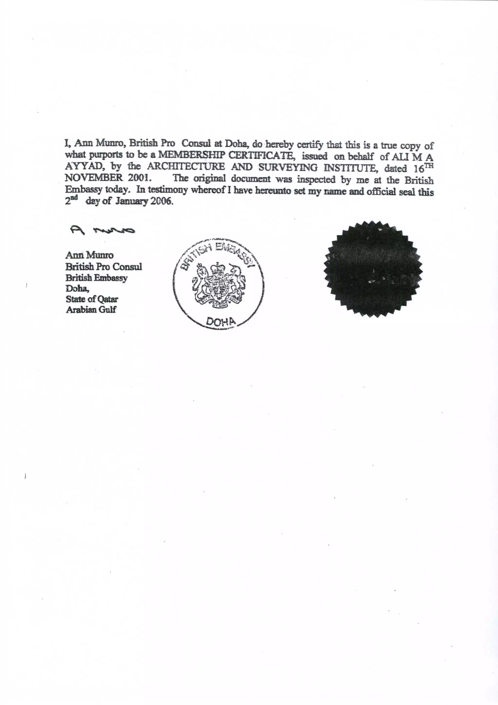 Ali Ayyad attested certificates | PDF