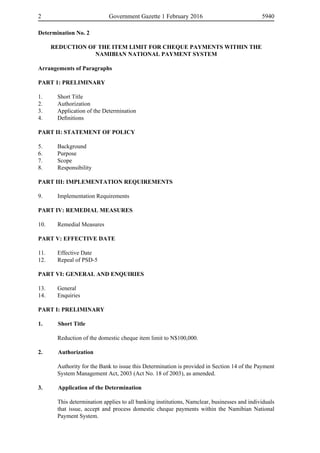 Goverment Gazzete Cheque Payments | PDF