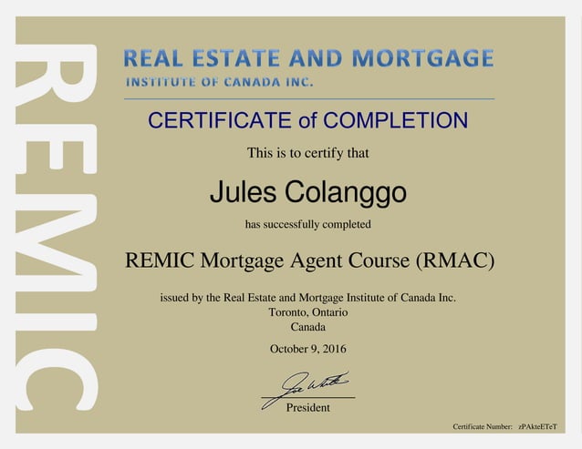 Your RMAC Certificate | PPT