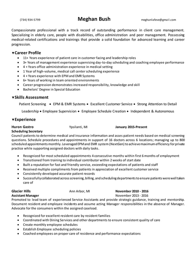 Meghan Bush - Resume 2016 | DOCX