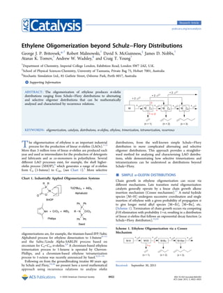 Ethylene Oligomerization beyond Schulz−Flory Distributions | PDF ...