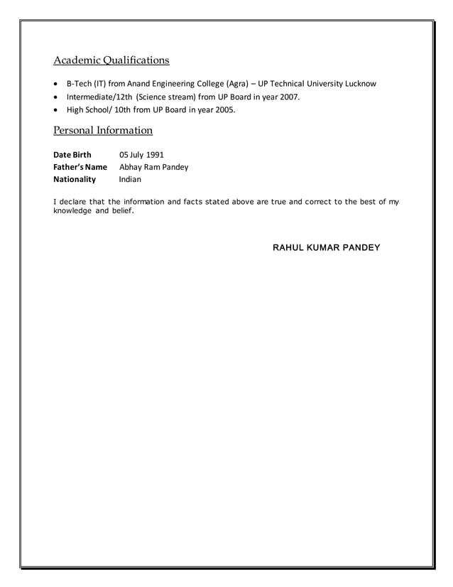 Cv Rahul | DOCX | Programming Languages | Computing