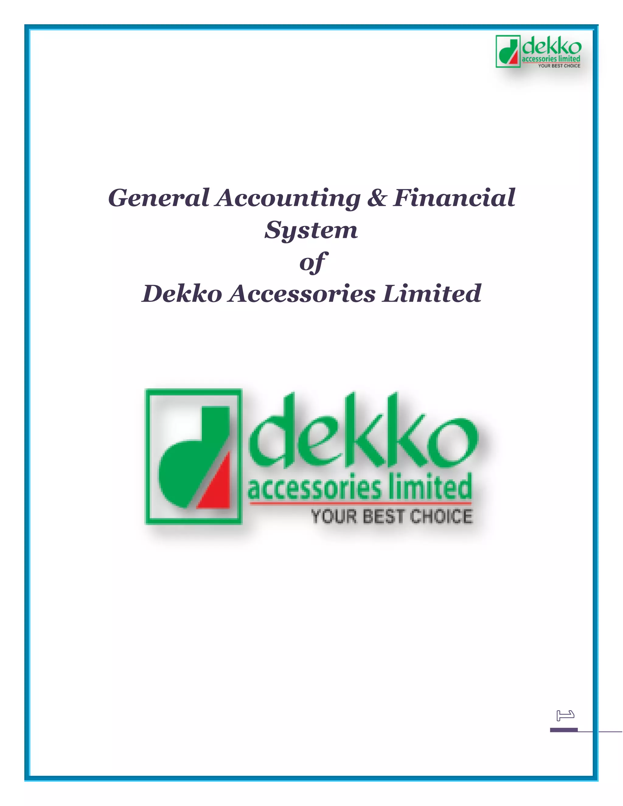 General Accounting & Financial system | PDF