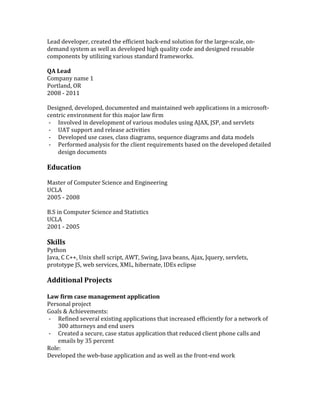 sample_resume_word | DOCX | Computer Software and Applications | Computing