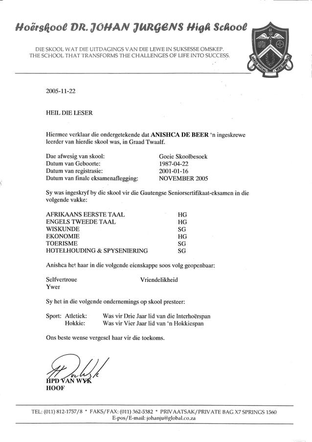 Grade 12 Certificate | PDF