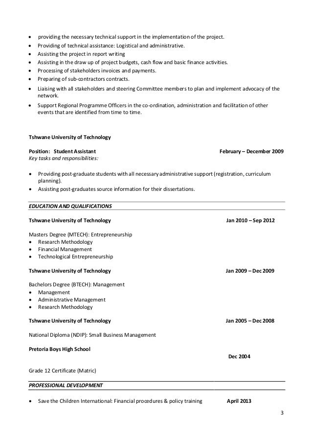 Curriculum Vitae- Michael Mbithi 08-2016