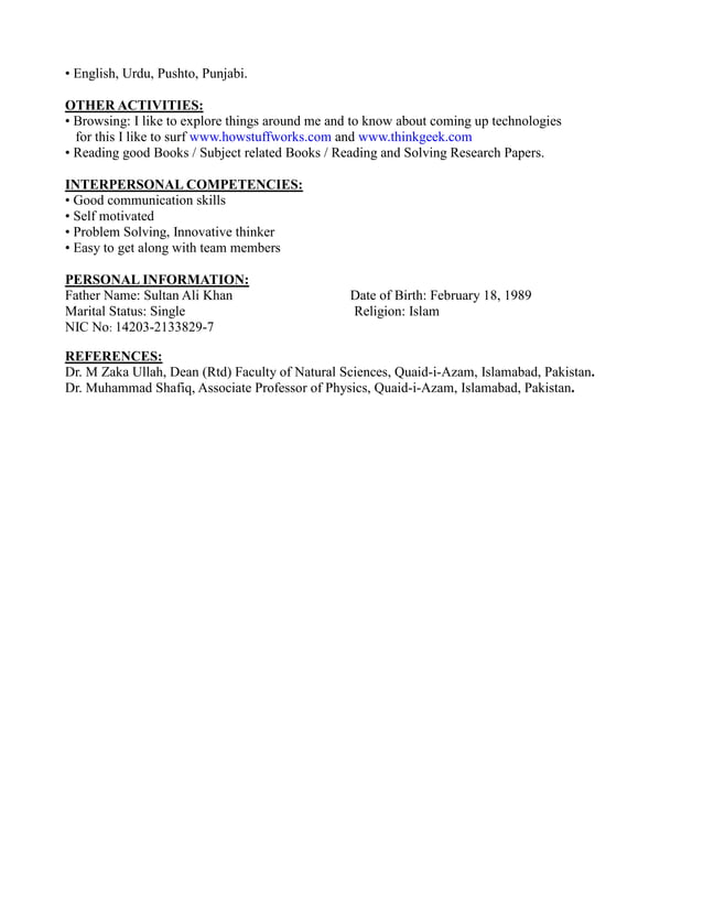 Ikram Ullah Jan-cv (2) | PDF