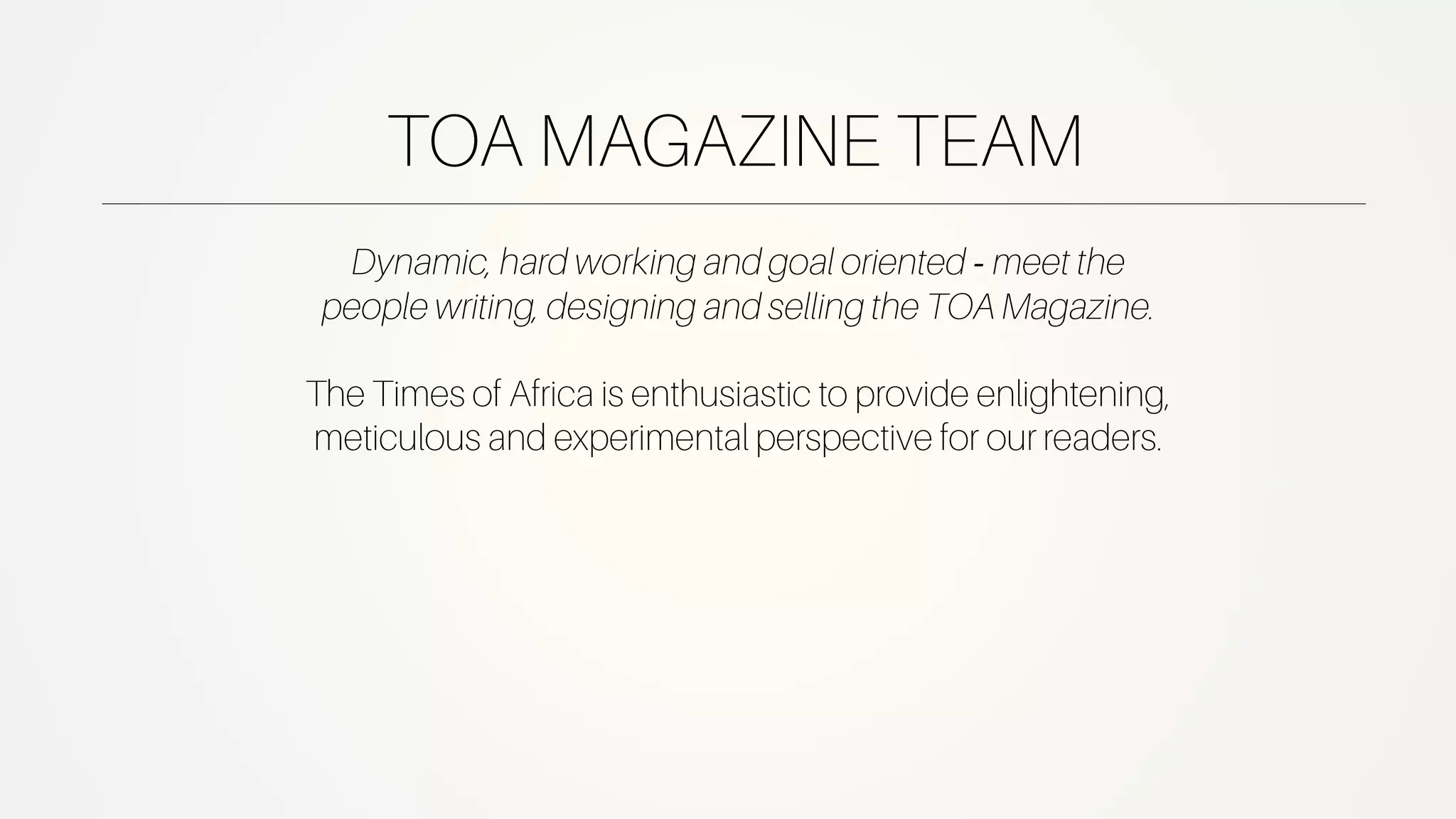 TOA Presentation | PPT