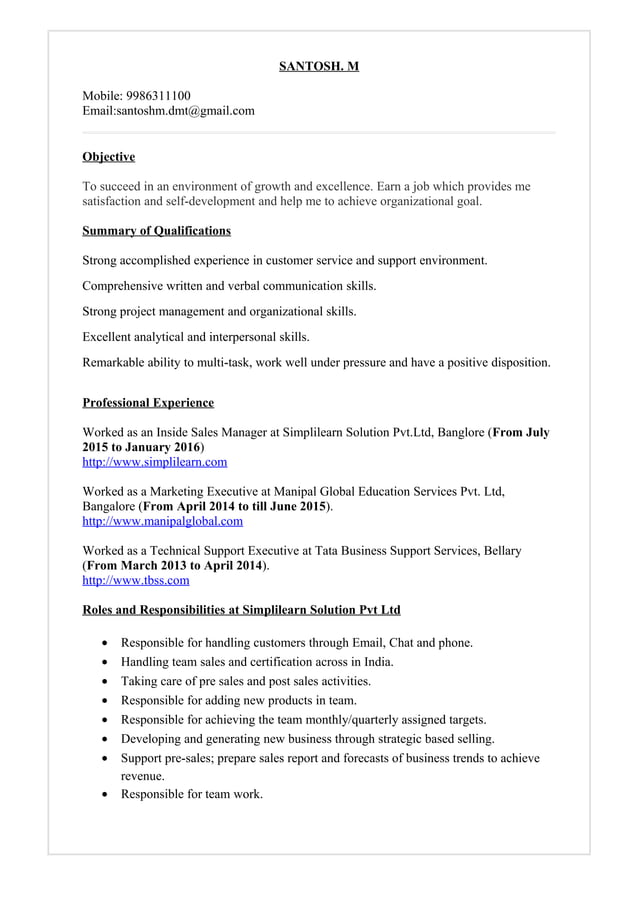 Santosh Resume new | DOC