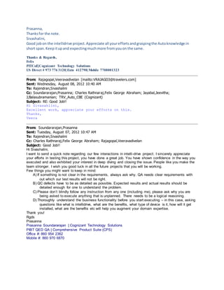 Appreciation on Intellidrive Expansion | PDF