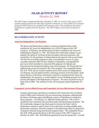 December 17 2004 OLAB Wrap Up Report Template | PDF