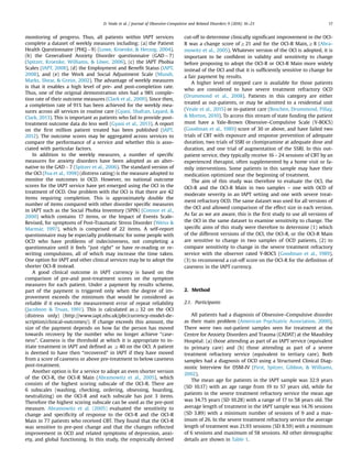 OCI sensitvity to change | PDF | Physical Therapy | Wellness