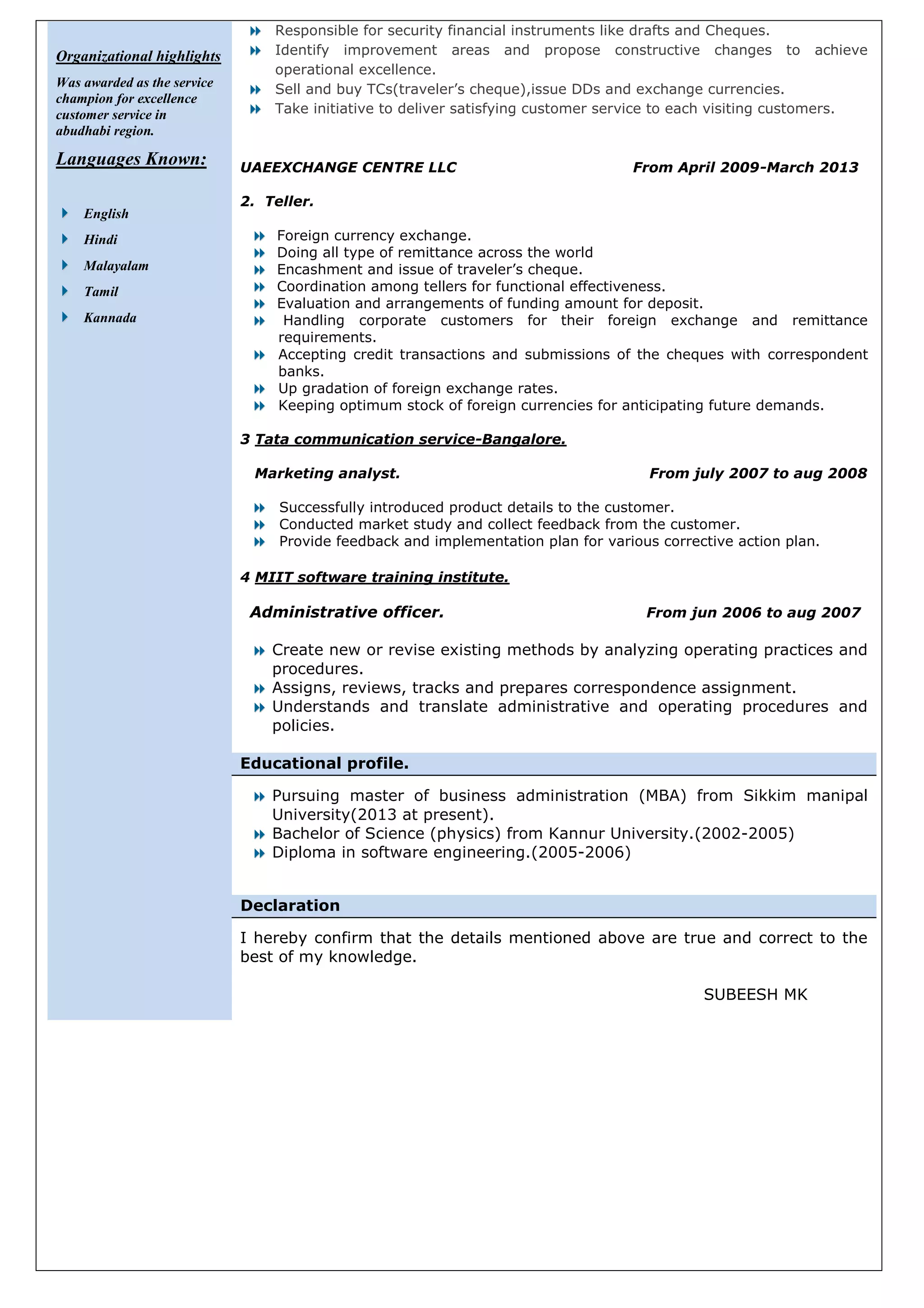 resume | PDF | Resume Writing and Advice | Job Search