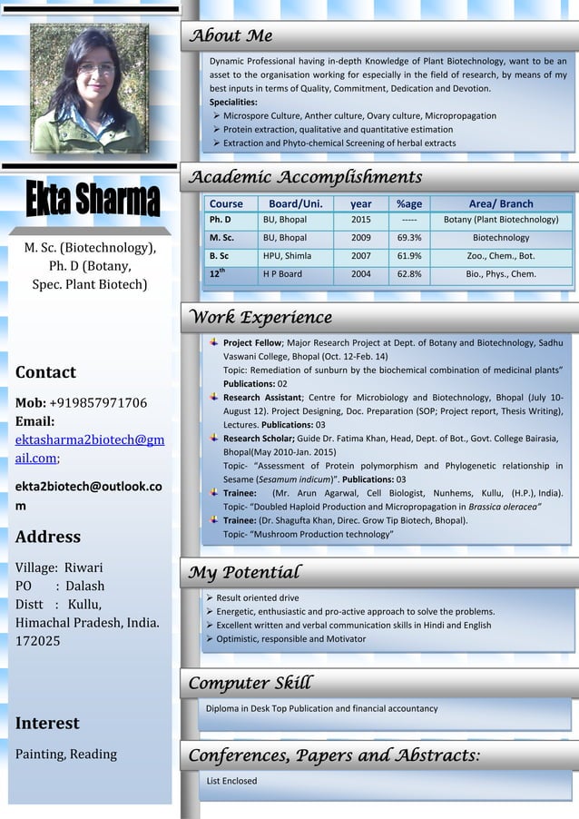 New CV Ekta | PDF