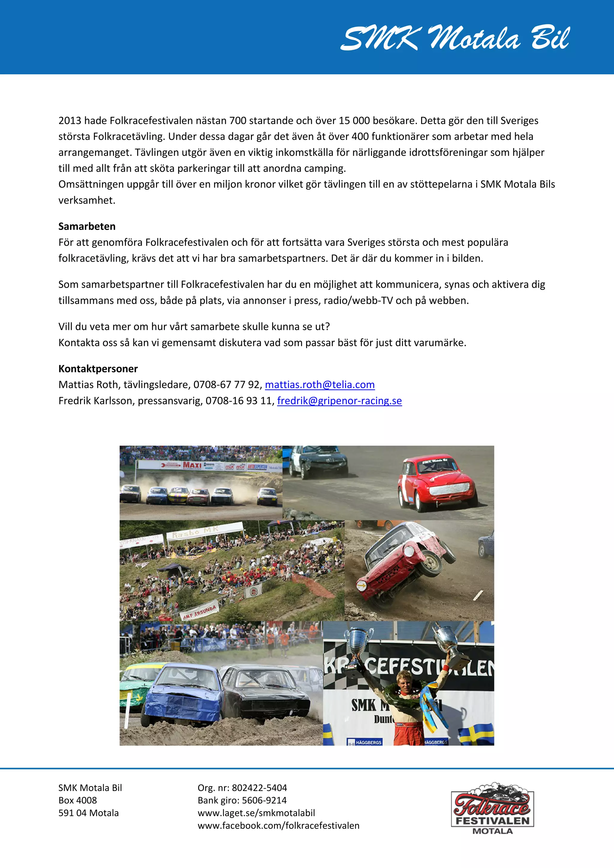 Folkracefestivalen i Motala info | PDF