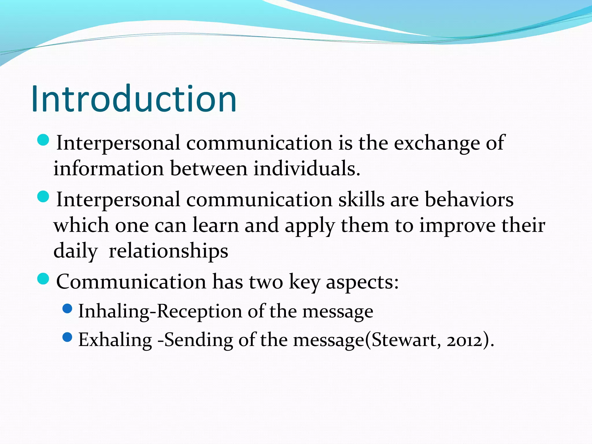 Interpersonal communication project | PPT