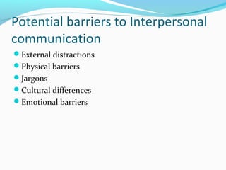 Interpersonal communication project | PPT