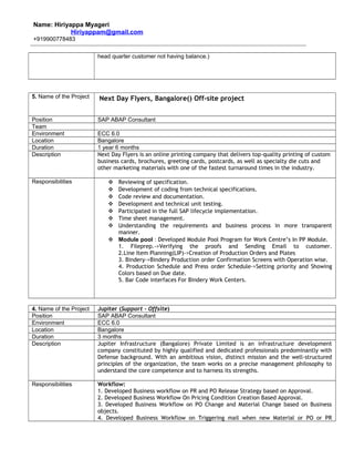 Hiriyappa SAP ABAP | DOC | Computer Software and Applications | Computing