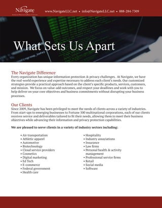 Navigate LLC Overview | PDF
