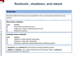 1.3 runlevels, shutdown, and reboot v3 | PPT