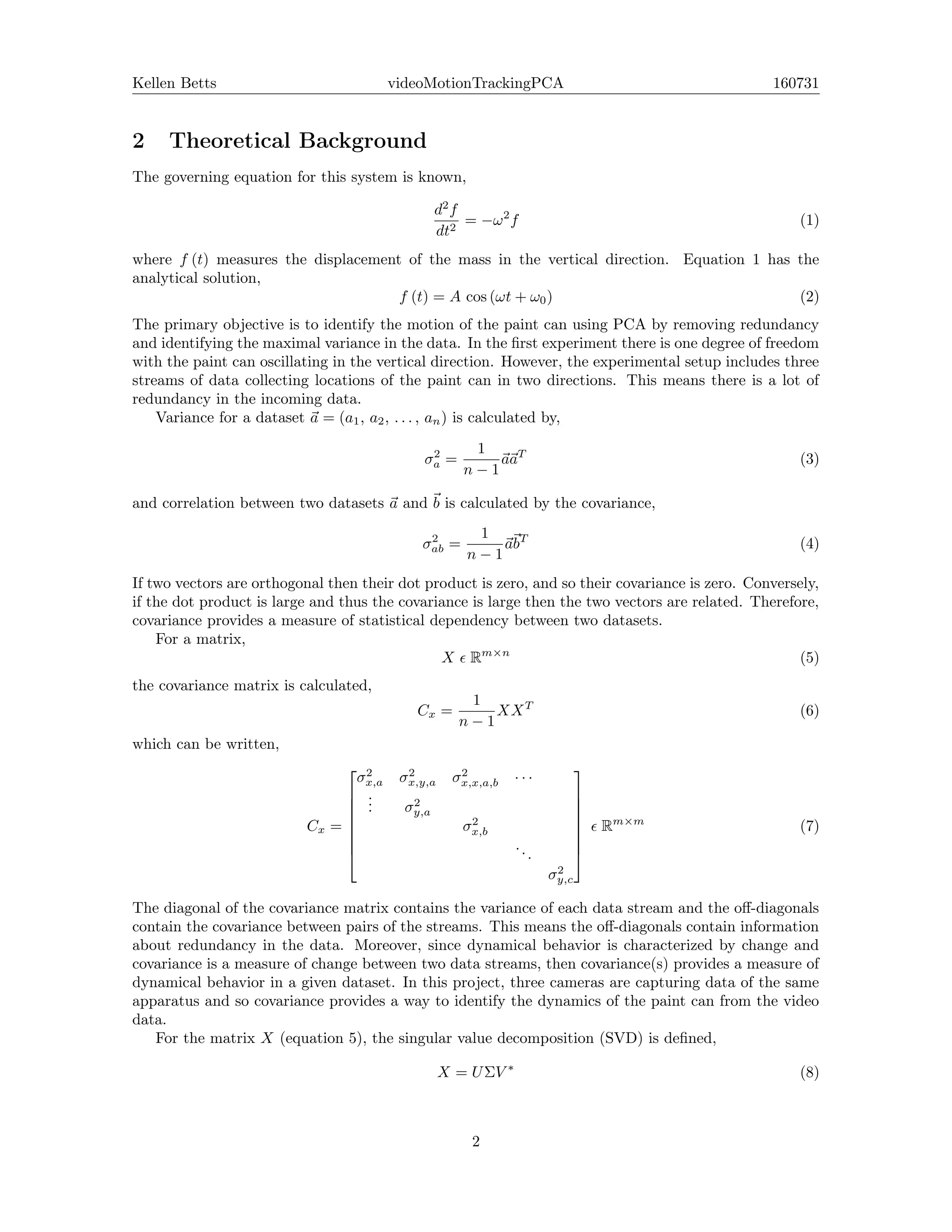 videoMotionTrackingPCA | PDF