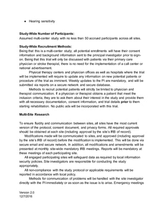 IRB Protocol- Arm Exoskeleton Device | DOCX