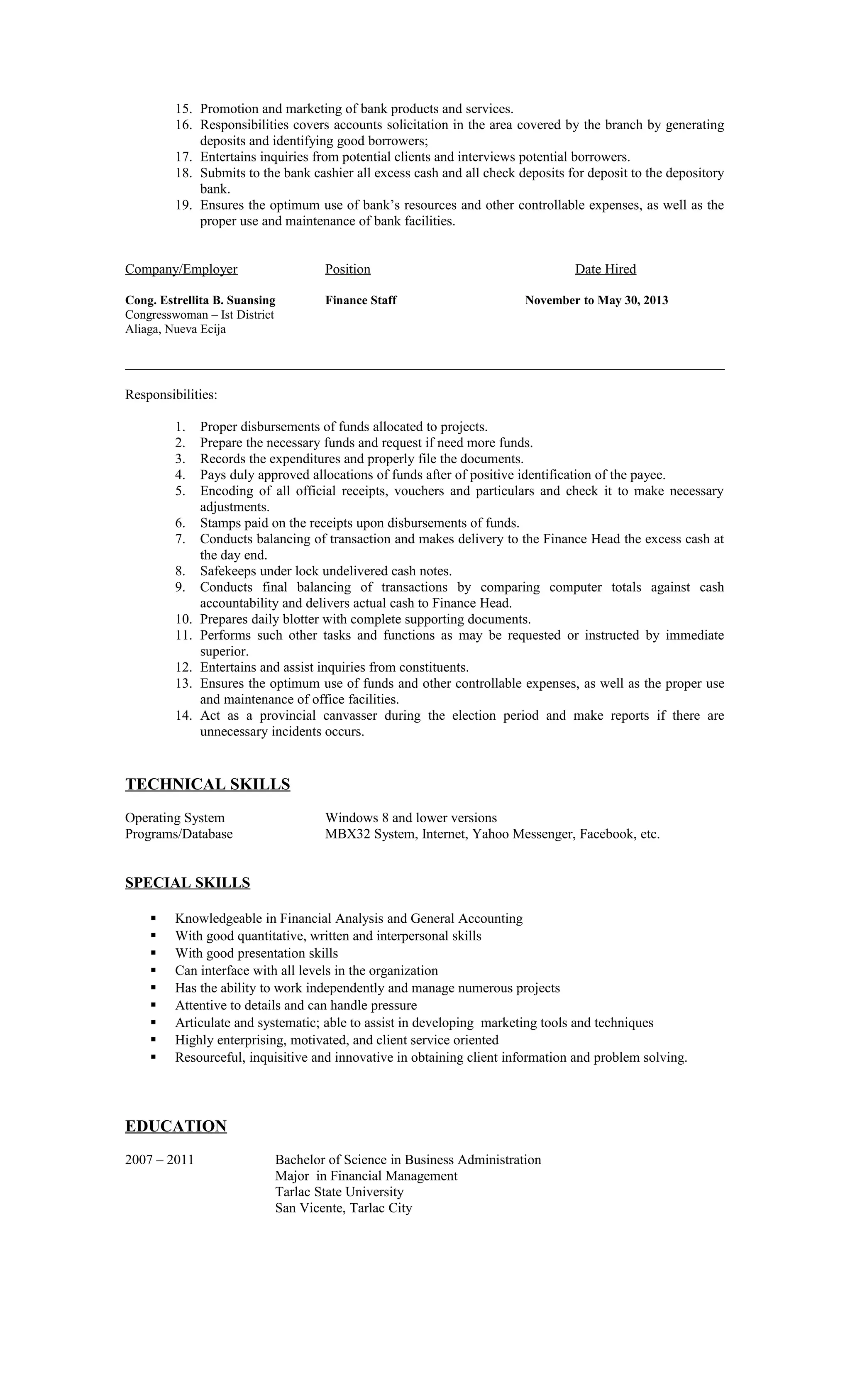 RESUME - Angelique Gaspar | DOC