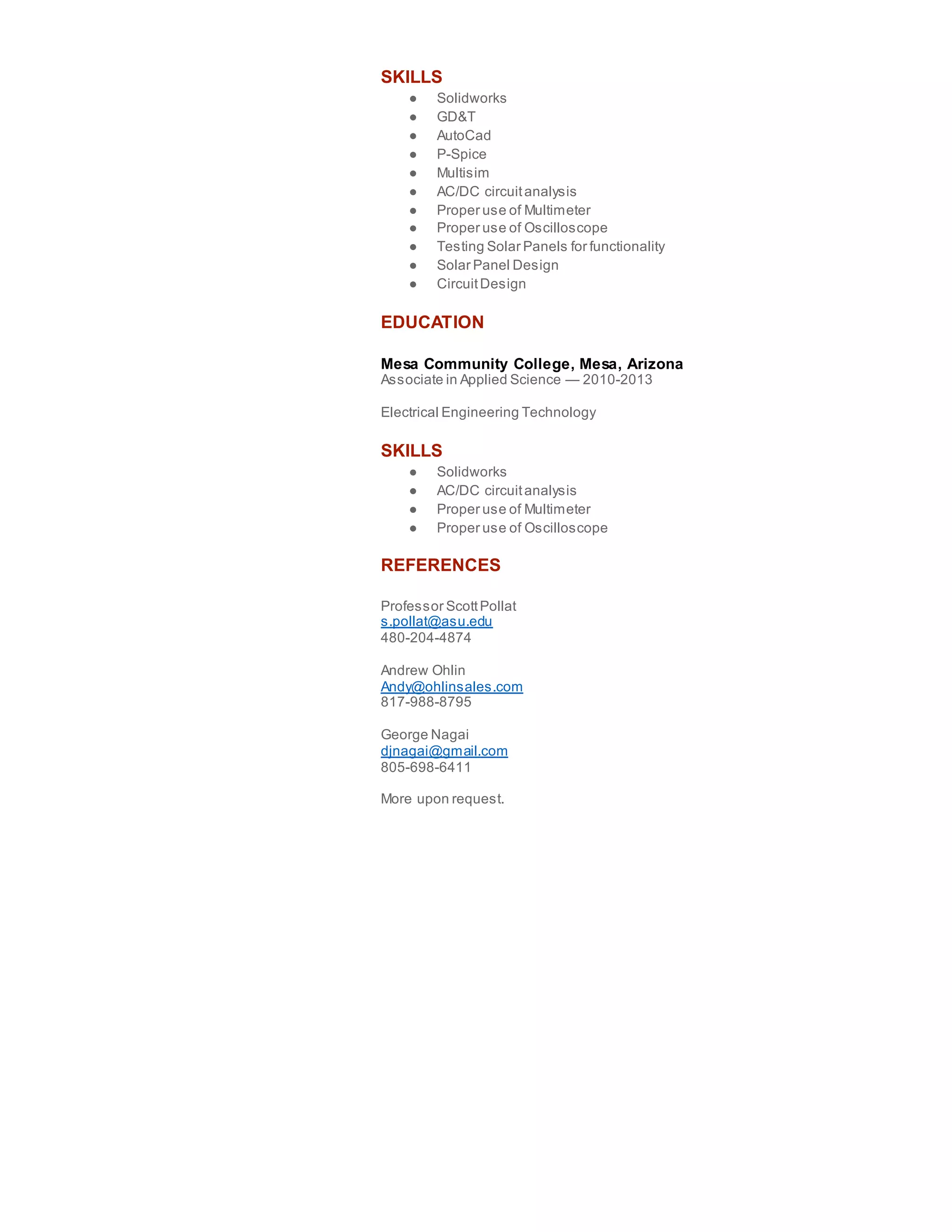 NoeFloresResume2015 | DOCX | Education