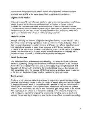 Team 8 UPS Final Case | DOCX