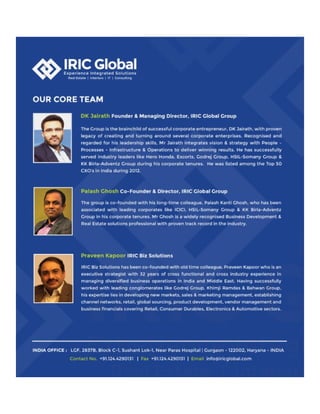 IRIC GLOBAL- Profile | PDF | Free Download