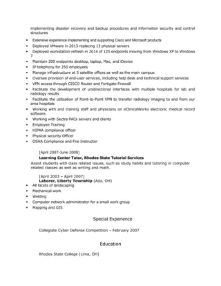 Ben Resume updated 2015 | DOC