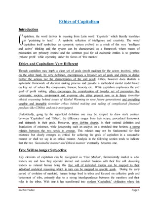 Ethics in Capitalism | PDF