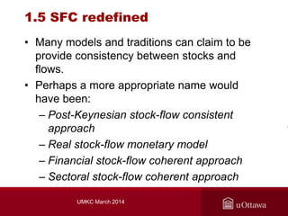 2014 Stock Flow Consistent Modeling workshop | PPT
