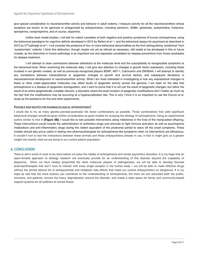 Assignment - Against the Dopamine Hypothesis of Schizophrenia | PDF