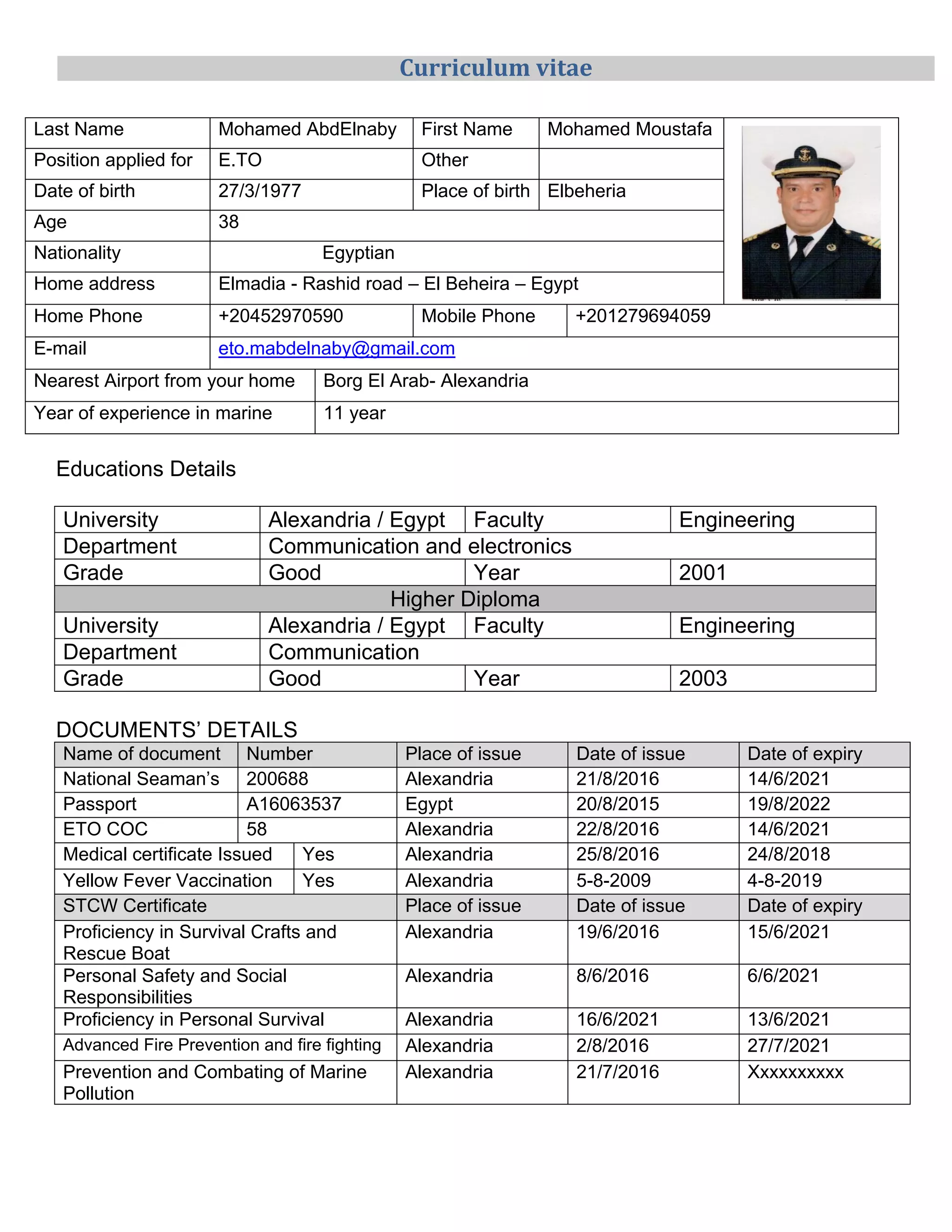 eto cv | PDF