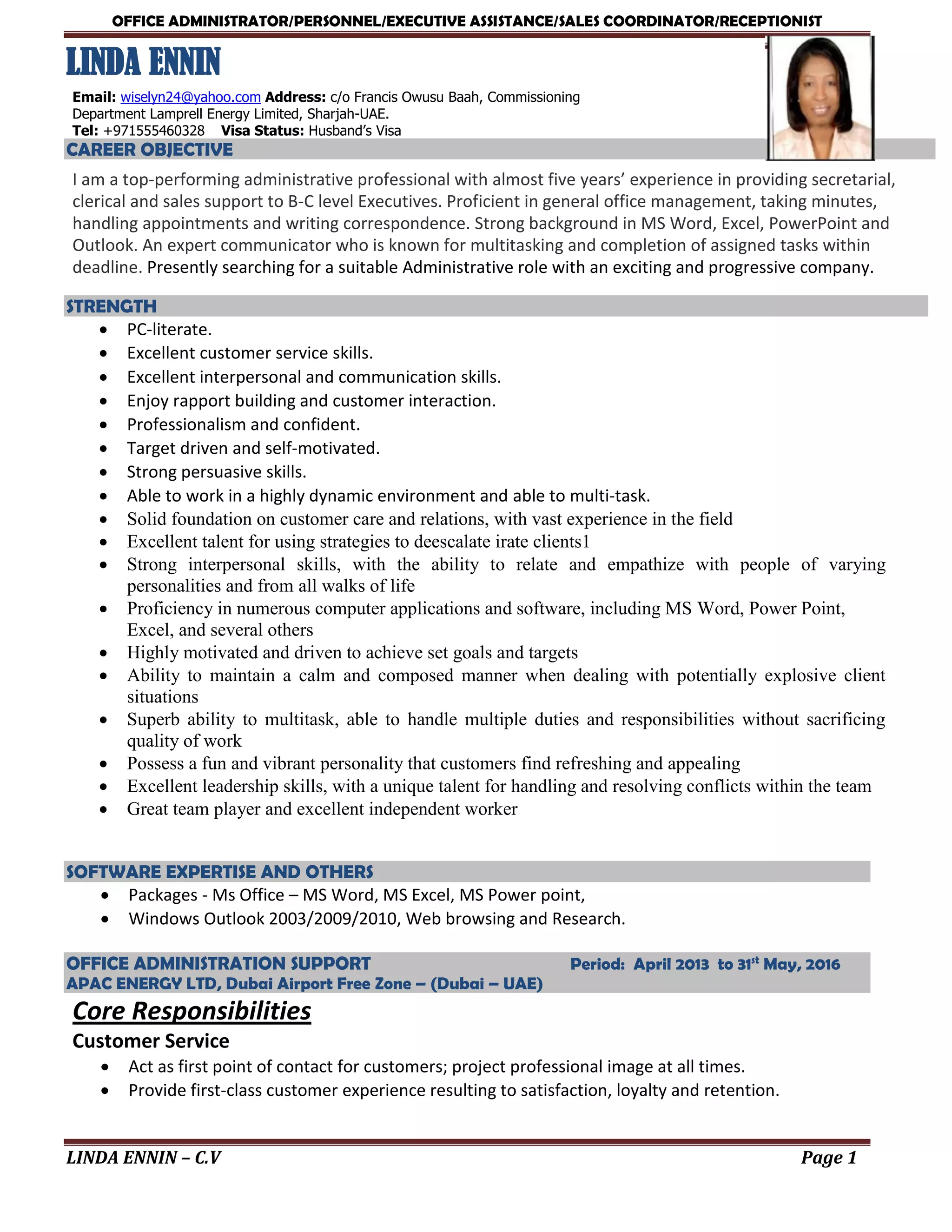 LINDA ENNIN (CV-UPDATED) | PDF | Business Administration | Business