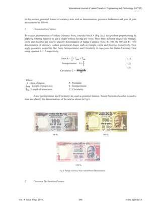 Grid Based Feature Extraction for the Recognition of Indian Currency ...
