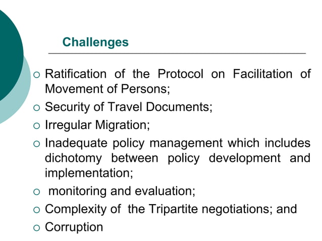 Presentation on Intra - Regional Migration and Labour Mobility | PPT