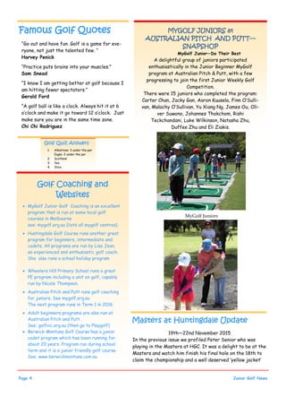 Junior Golf News Vol 2 Issue 1 2016 | PDF