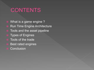 PRESENTATION ON Game Engine | PPTX