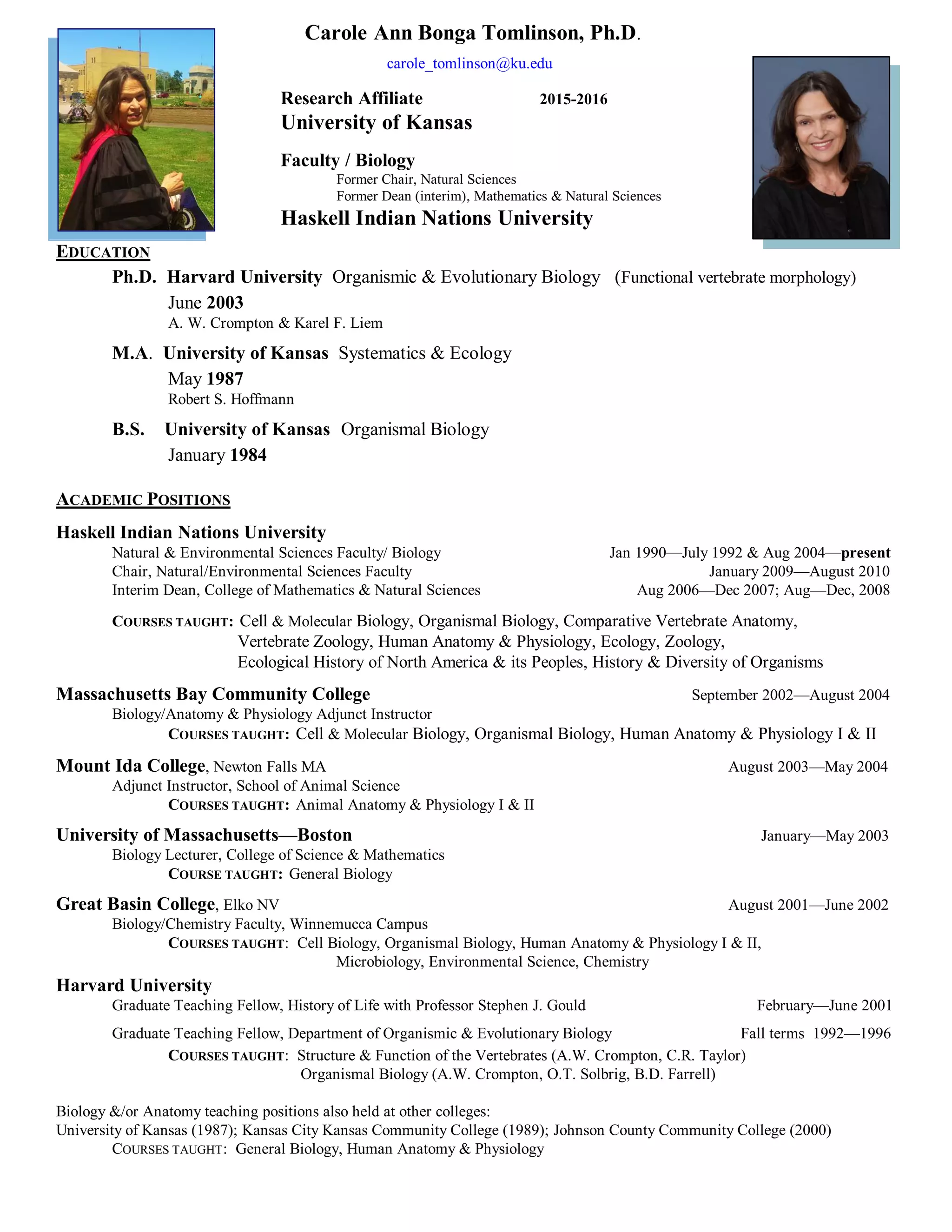 CV_Carole Tomlinson_Sept_ 2015 | PDF