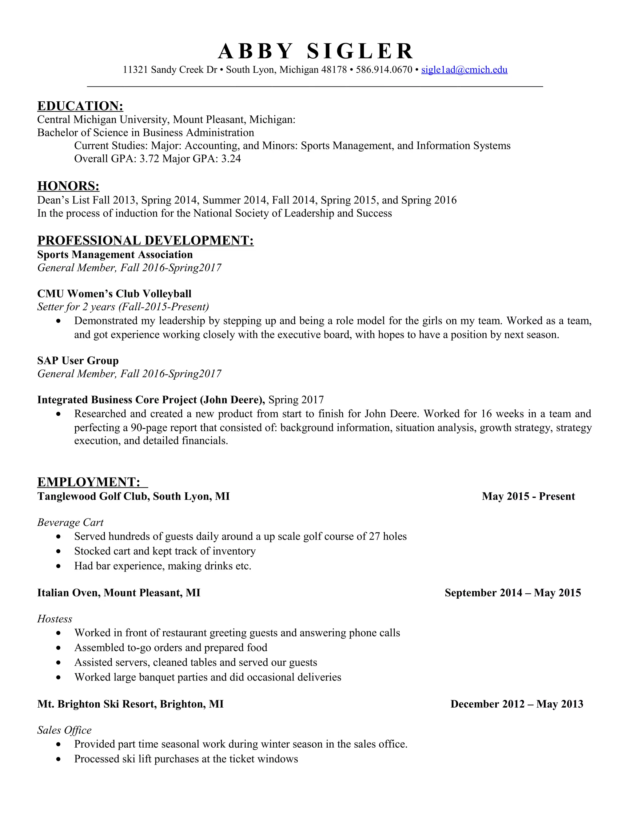 Resume2016 | PDF