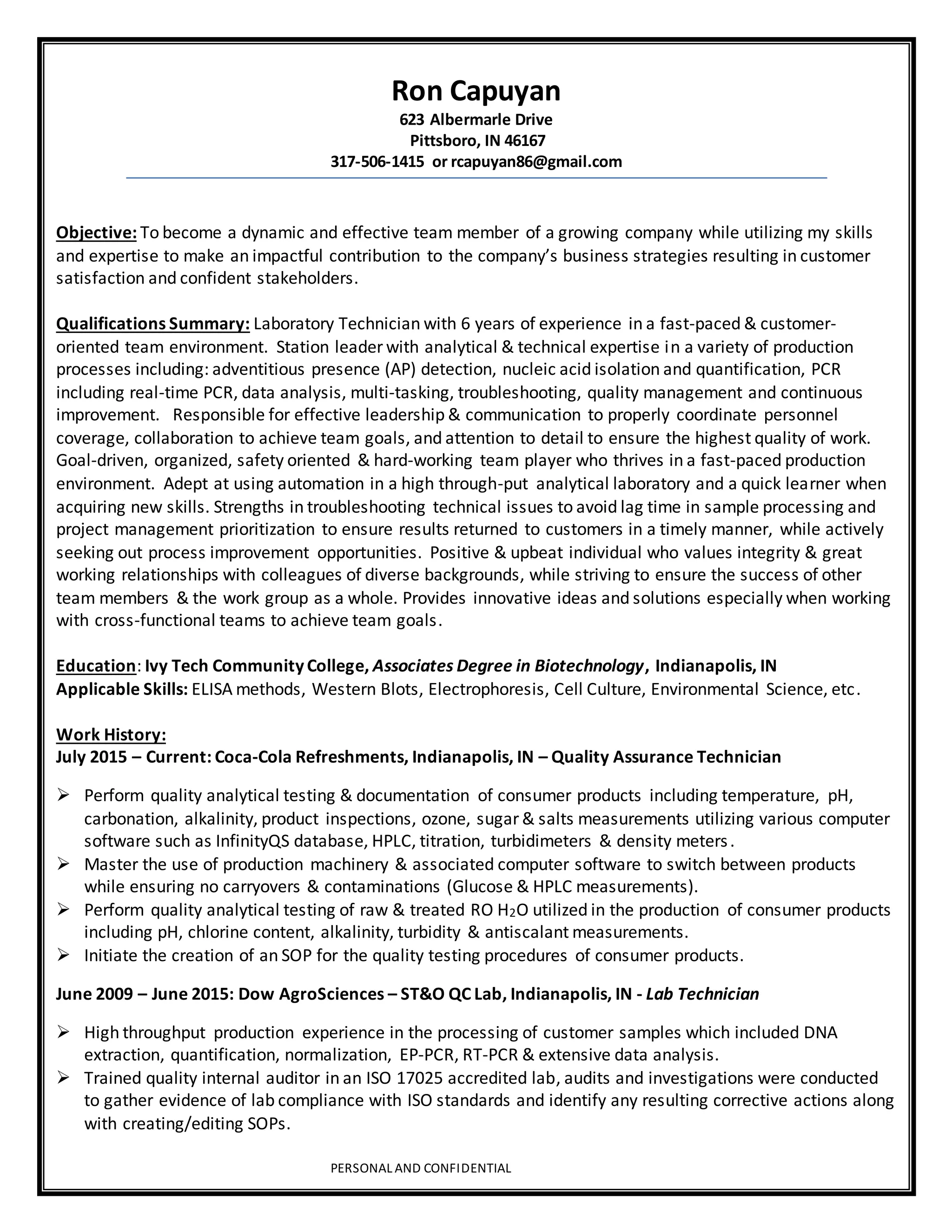 Ron Capuyan Resume | DOCX