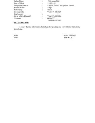 shibu resume | DOC