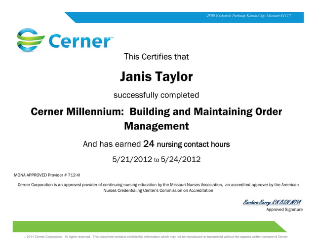 CNE session Cerner Orders class_J.Taylor | PDF