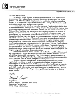 Letter of rec_Sara Cannizaro | PDF