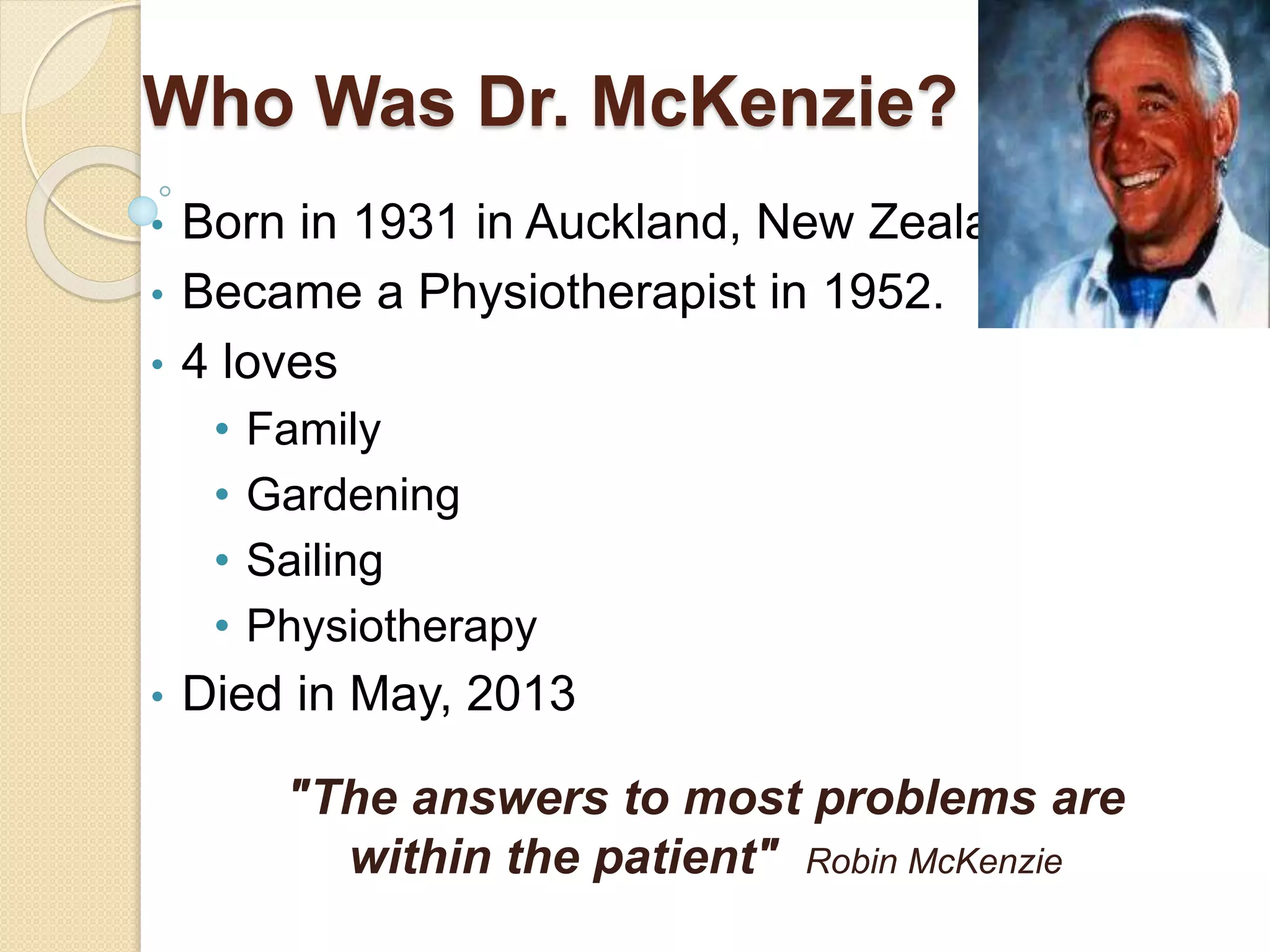 An Introduction to the McKenzie Method | PPTX