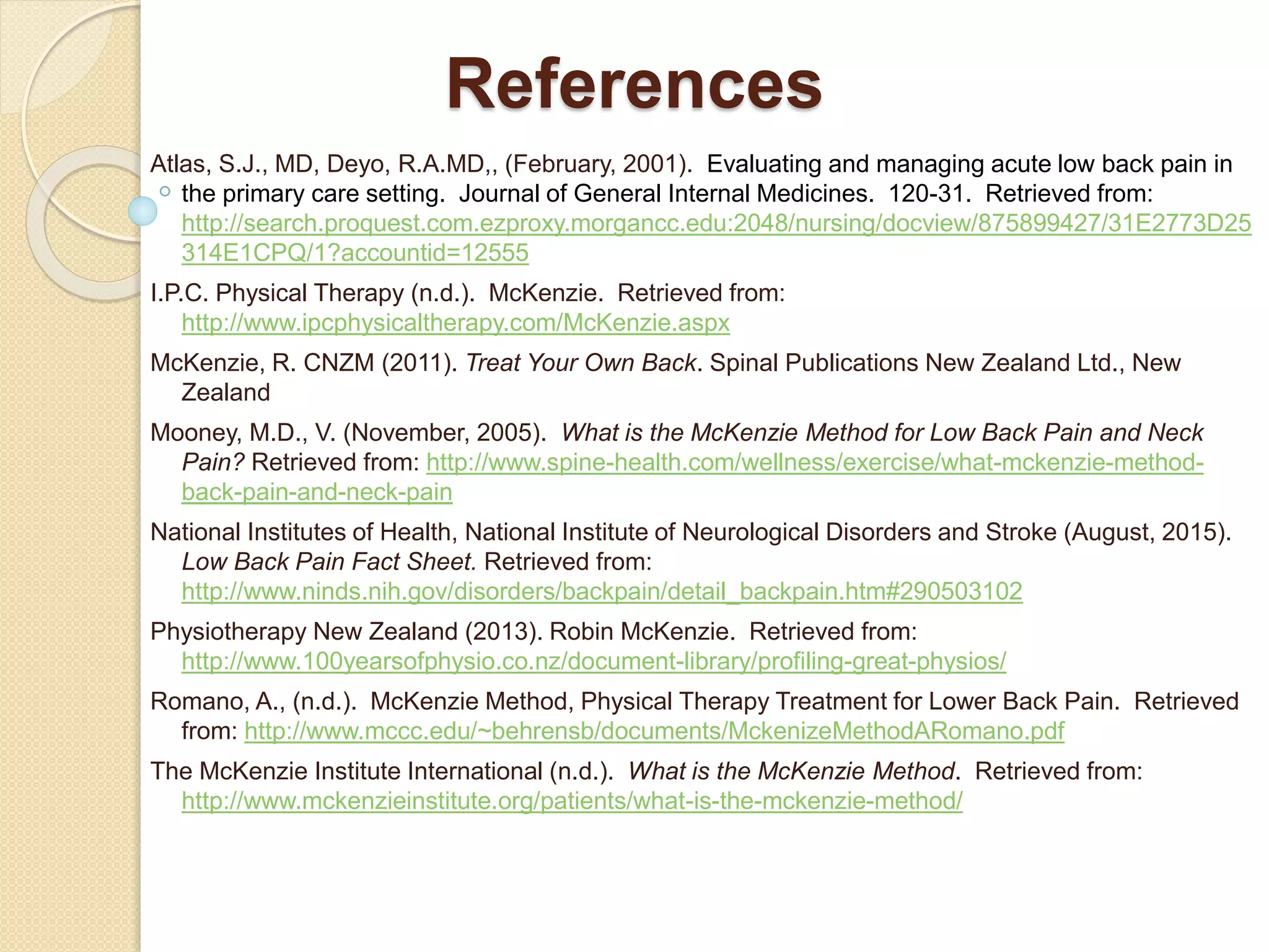 An Introduction to the McKenzie Method | PPTX
