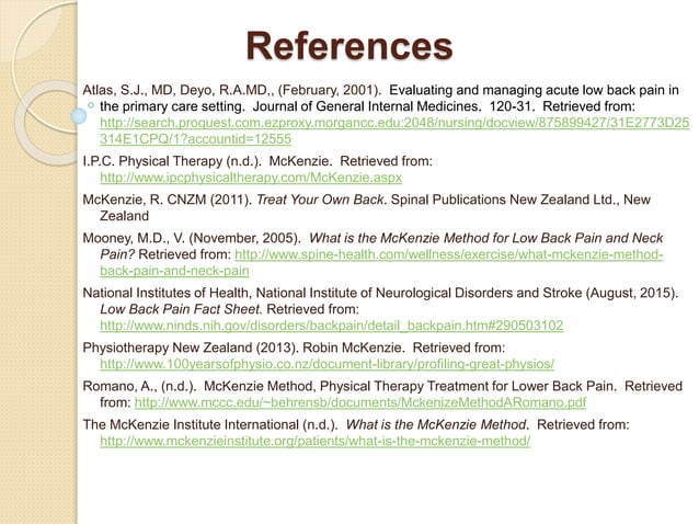 An Introduction to the McKenzie Method | PPTX