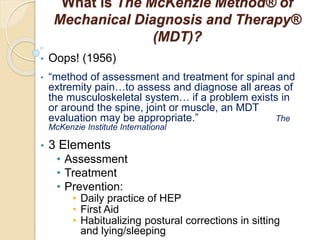 An Introduction to the McKenzie Method | PPTX